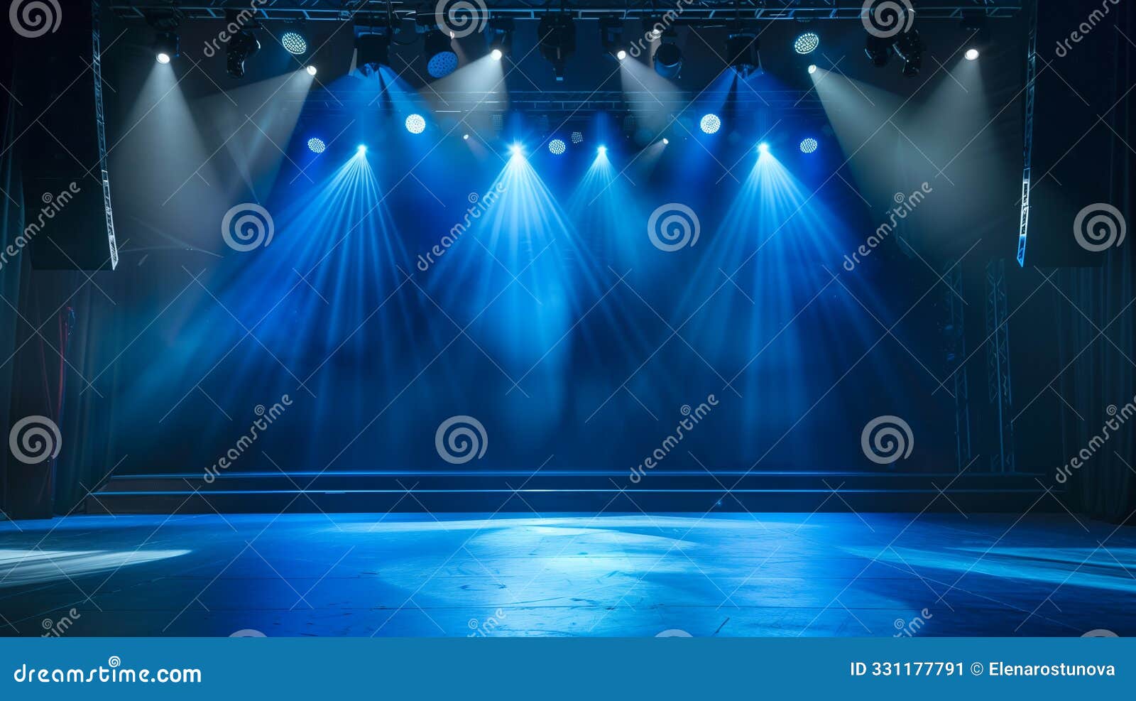 Dramatic Blue Scene Wallpaper with Dark Blue Rays Stock Illustration ...