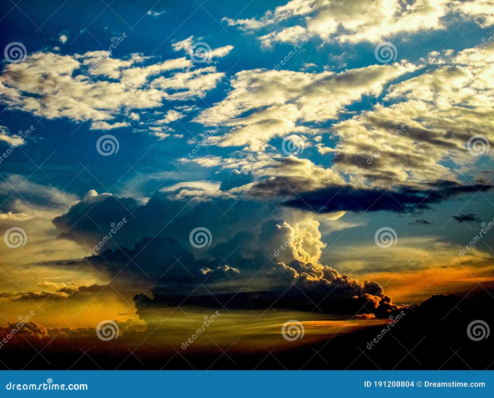 Dramatic blue sky stock photo. Image of blue, skyline - 191208804