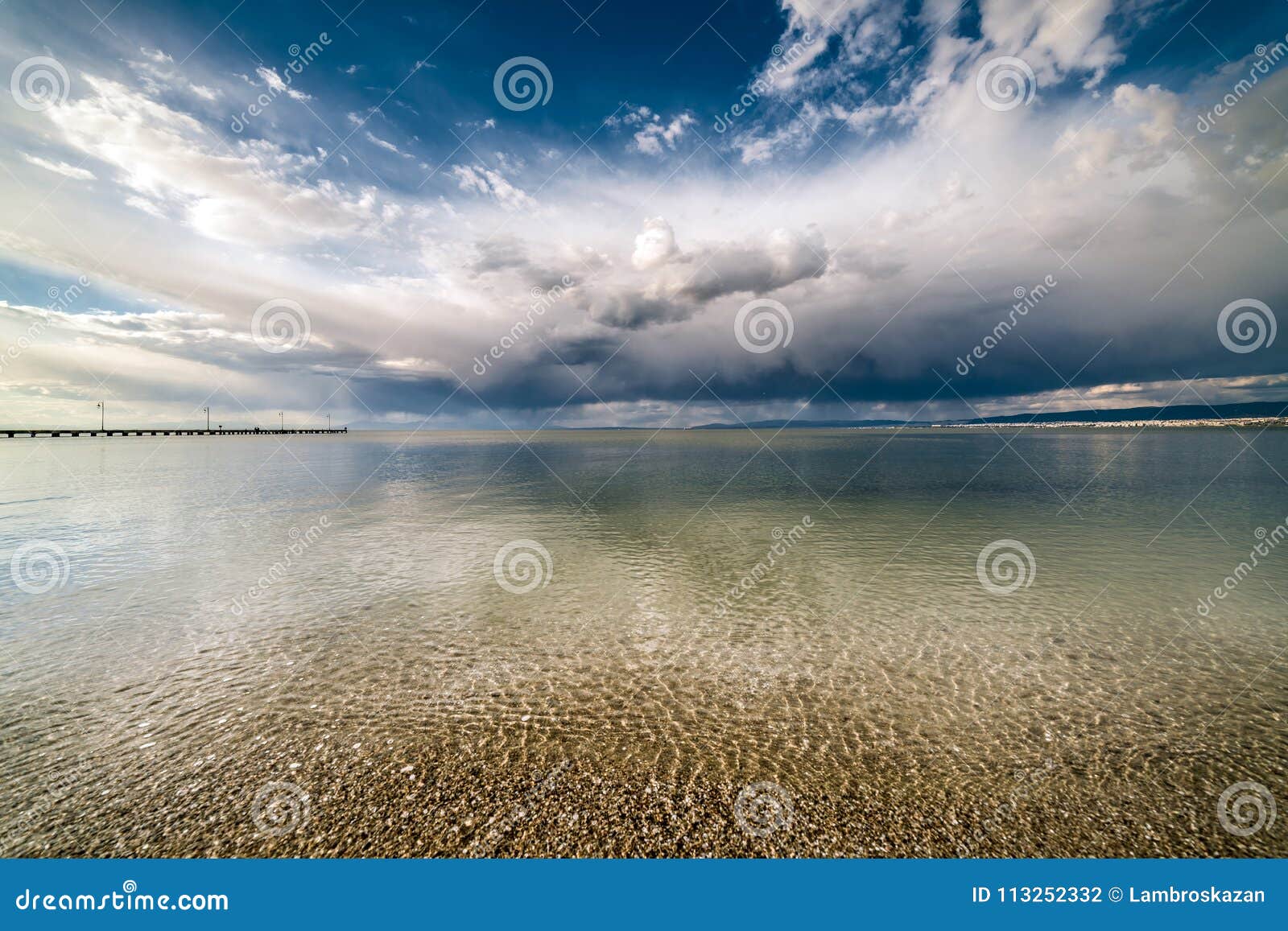 Dramatic Blue Sky and Clouds Over the Ocean Stock Photo - Image of ...