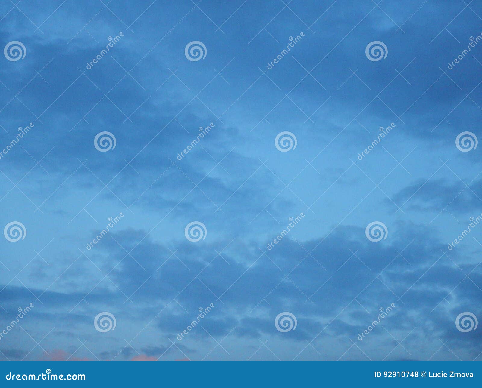 Dramatic Blue Sky with Clouds in Sunset Stock Photo - Image of heavens ...