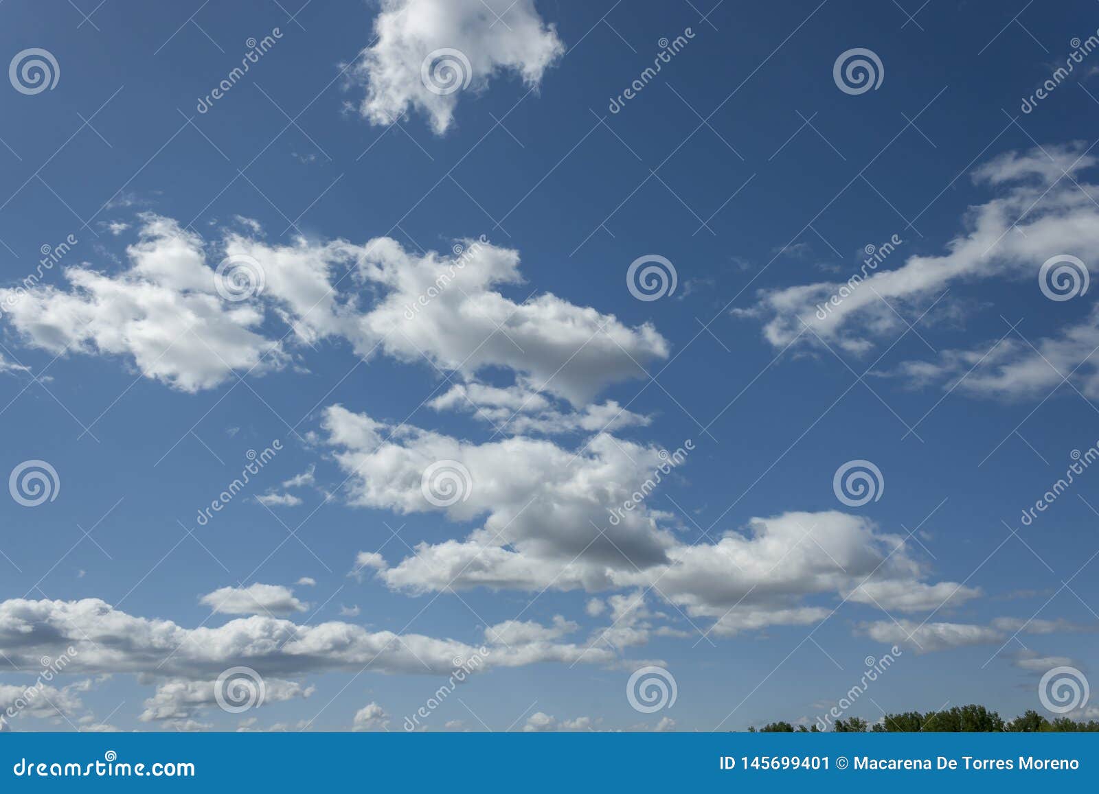 Dramatic Blue Sky with White Clouds Stock Image - Image of dramatic ...