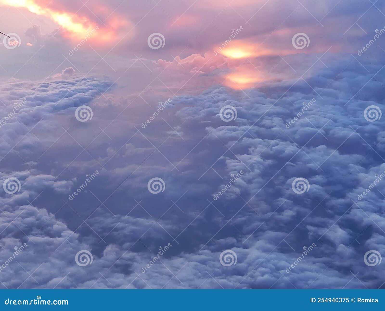 Dramatic Blue Storm Clouds. View Over the Clouds Stock Image - Image of ...