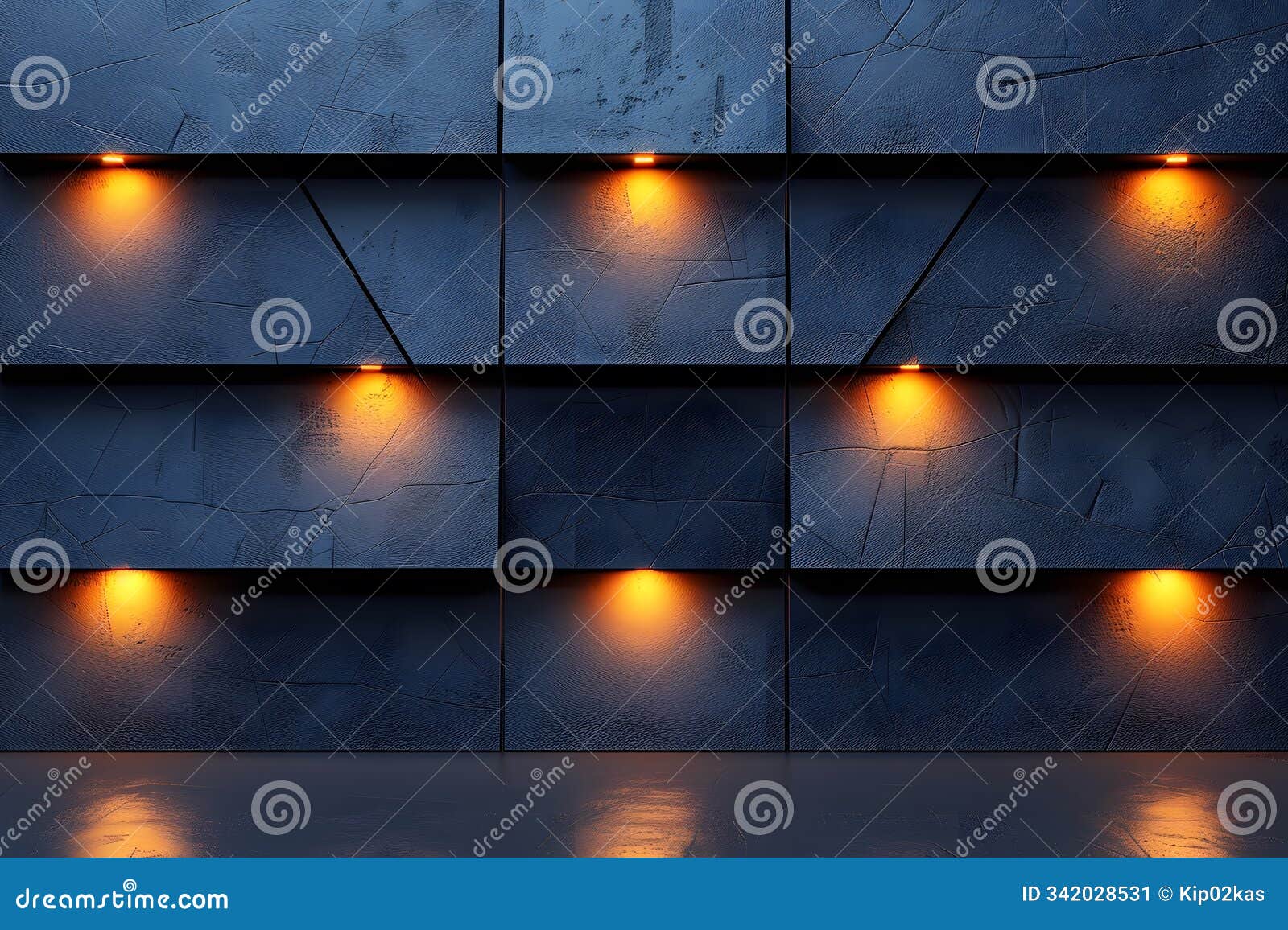 Modern Architectural Wall with Ambient Lighting for Interior Design ...