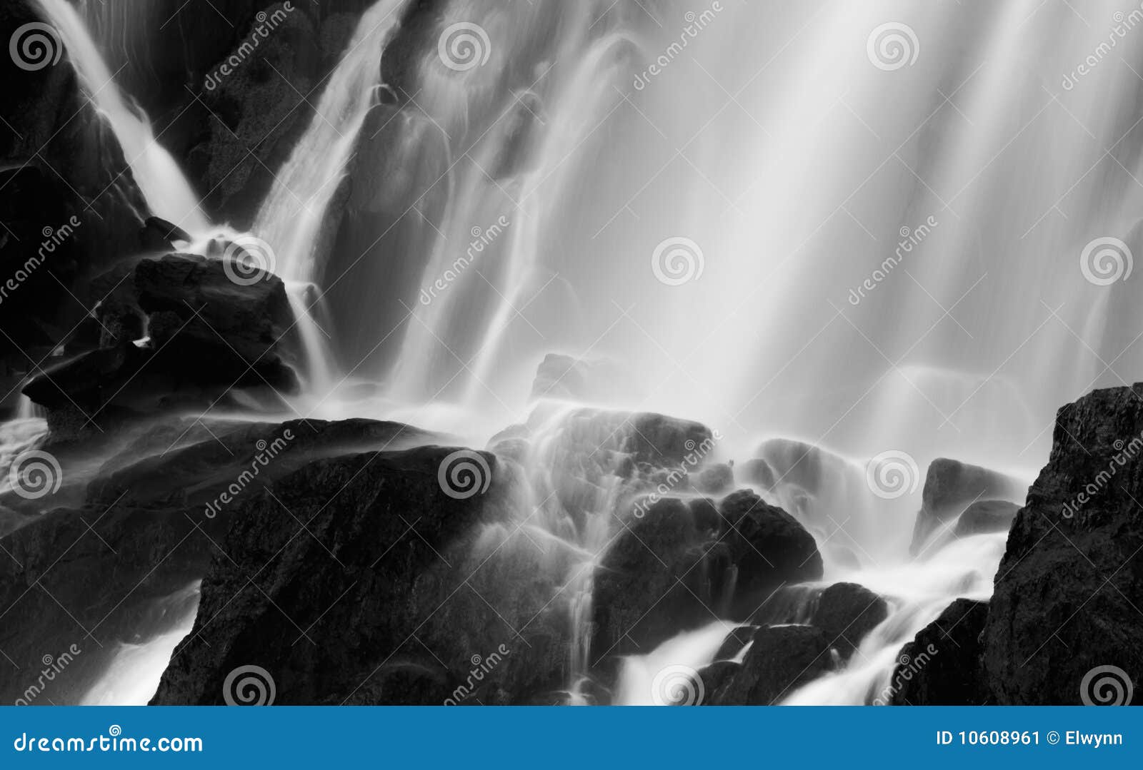 Dramatic Blurred View of Waterfall Flowing Stock Image - Image of curve ...