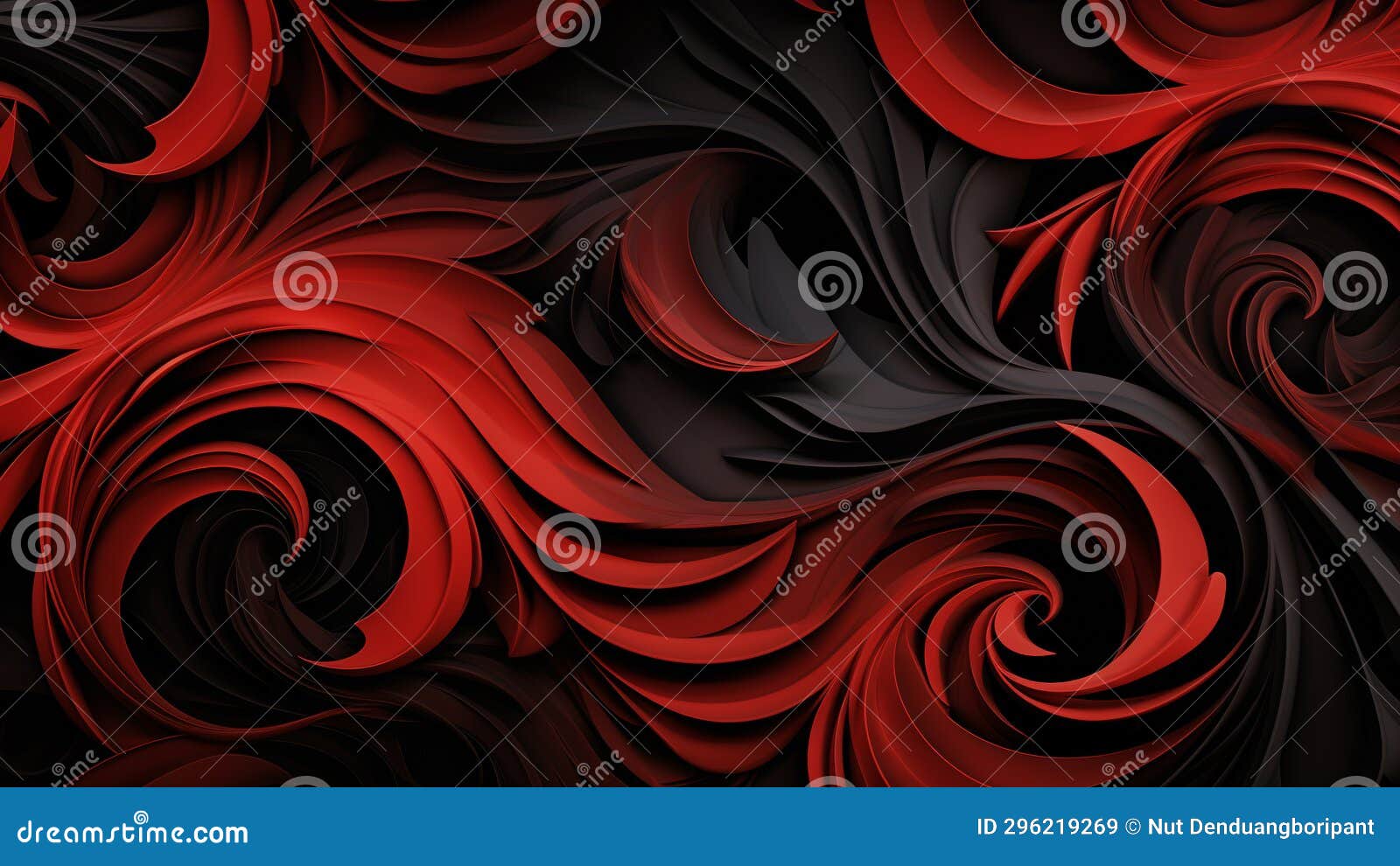 Dramatic and Bold Ruby Red and Black Abstract Pattern Stock ...