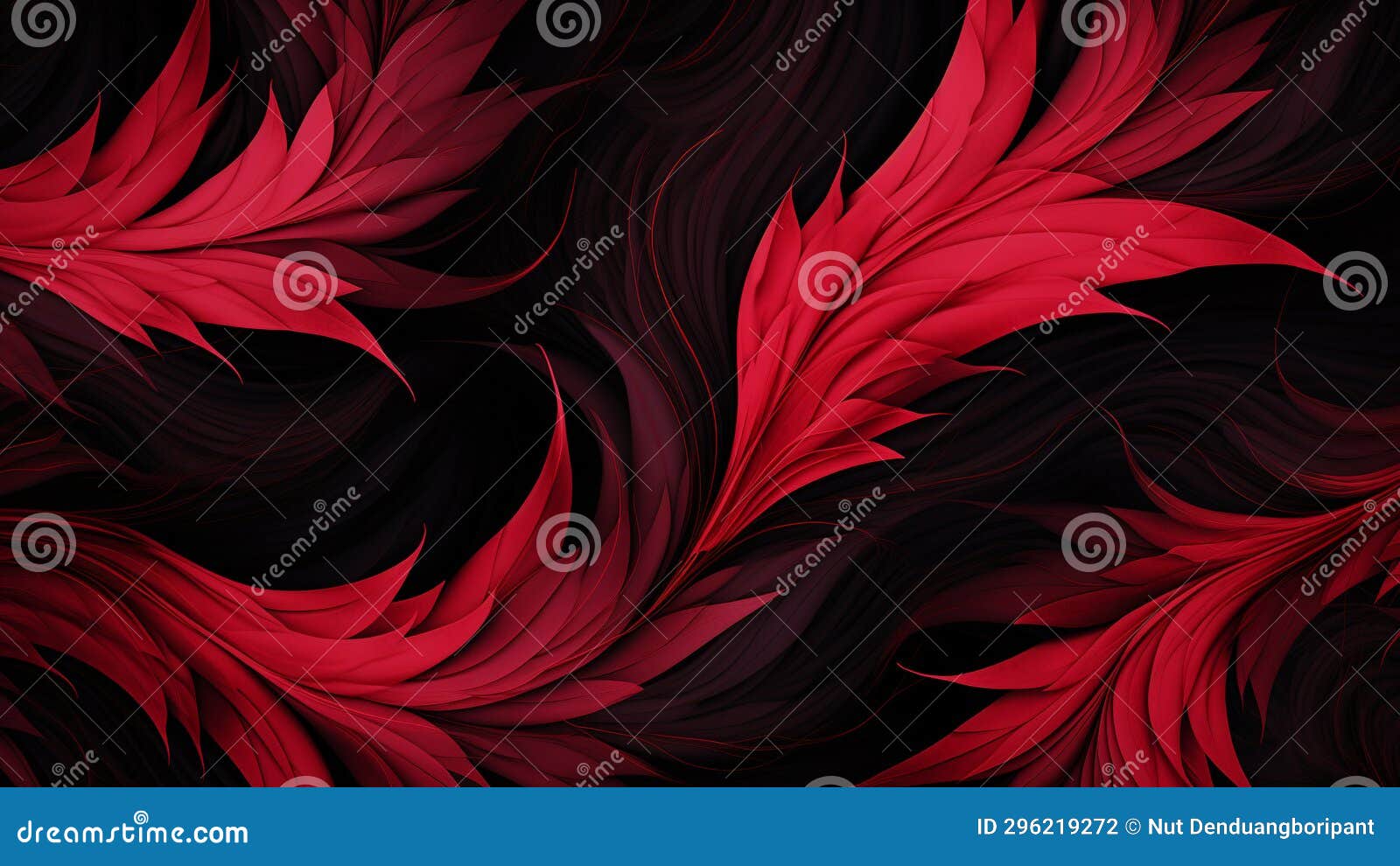 Dramatic and Bold Ruby Red and Black Abstract Pattern Stock ...
