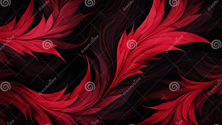 Dramatic and Bold Ruby Red and Black Abstract Pattern Stock ...