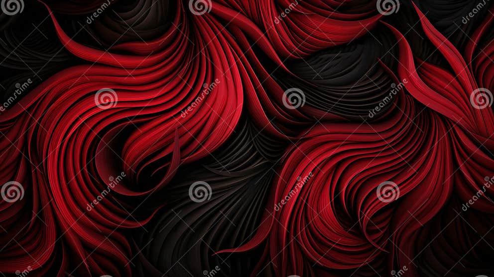 Dramatic and Bold Ruby Red and Black Abstract Pattern Stock ...
