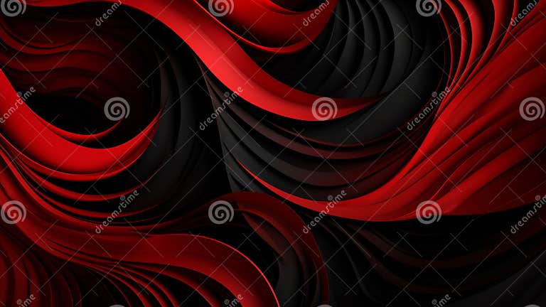 Dramatic and Bold Ruby Red and Black Abstract Pattern Stock ...