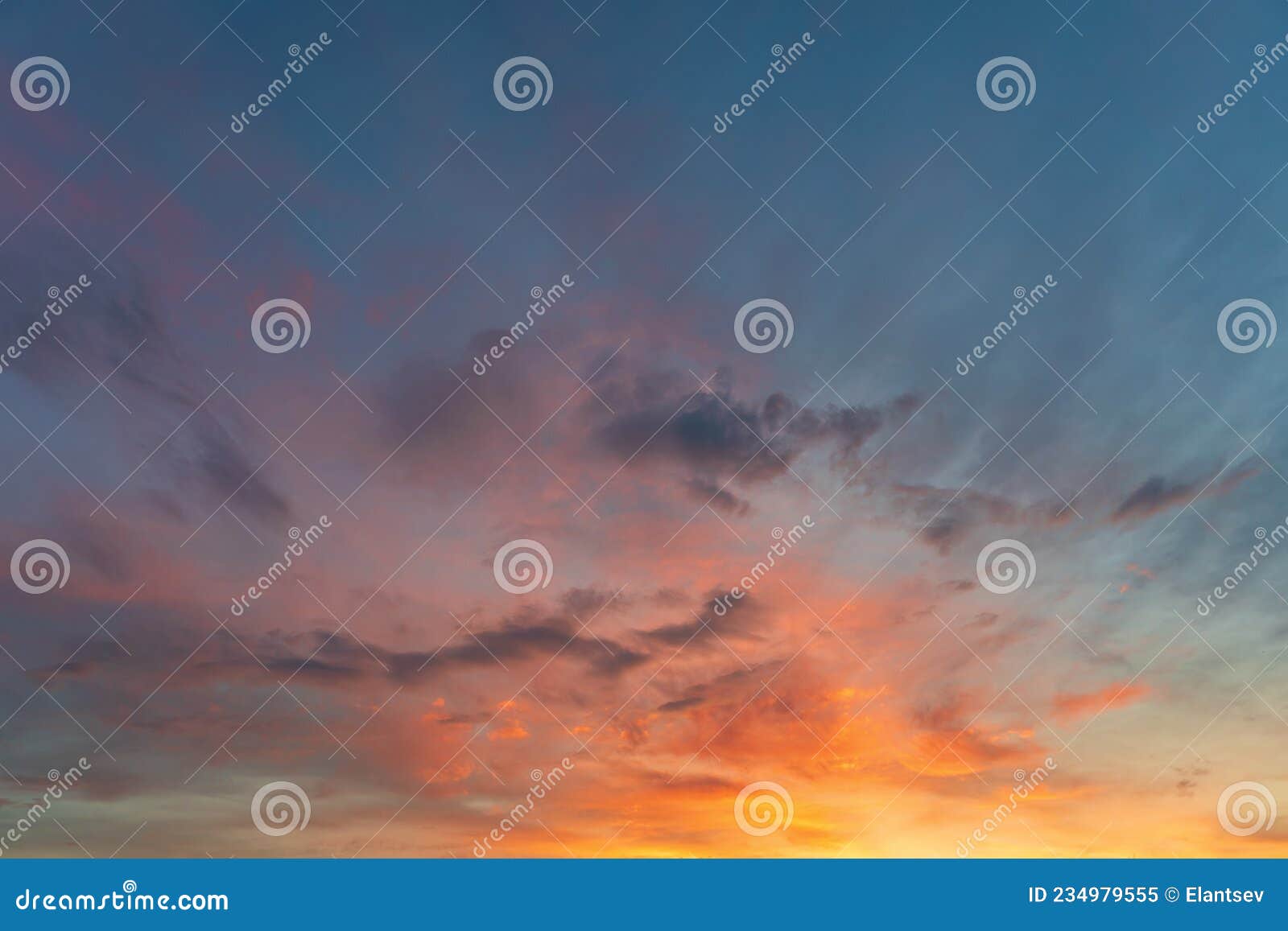 Dramatic Bright Saturated Cloudy Sunset or Sunrise Stock Image - Image ...