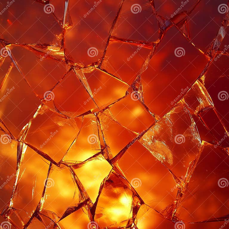 A Dramatic Broken Glass Texture Creating a Striking Abstract Pattern on ...