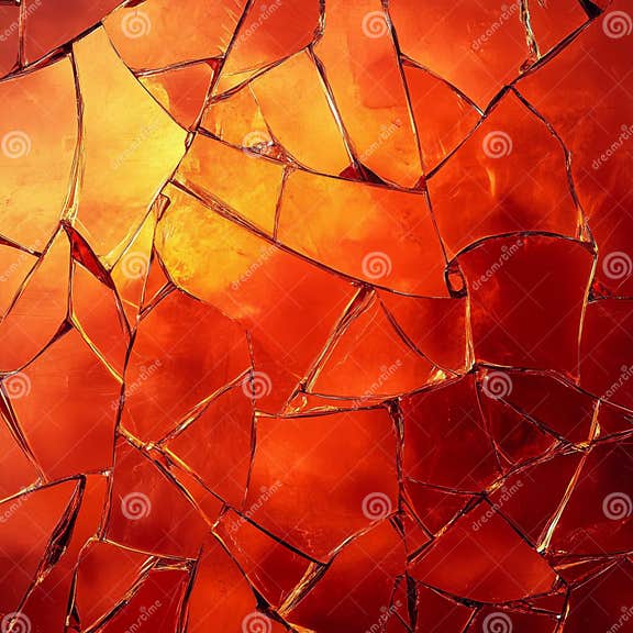 A Dramatic Broken Glass Texture Creating a Striking Abstract Pattern on ...