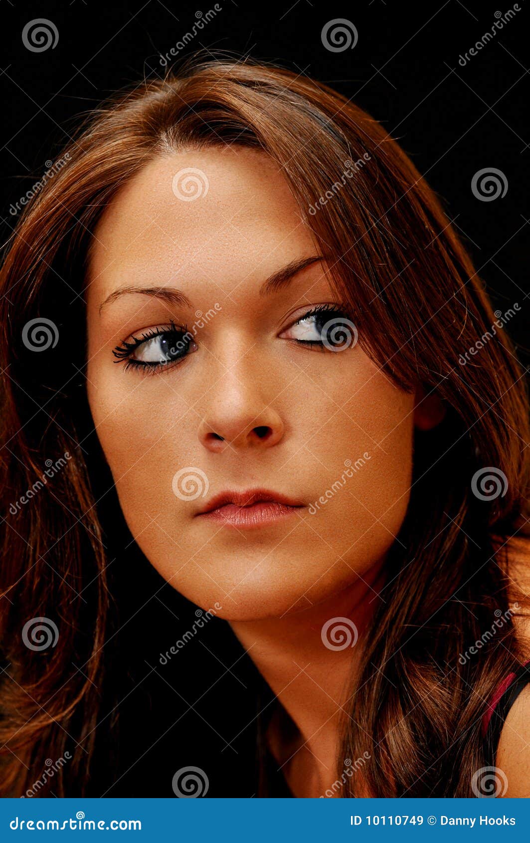 Dramatic Brunette Female Portrait Stock Image - Image of isolated ...