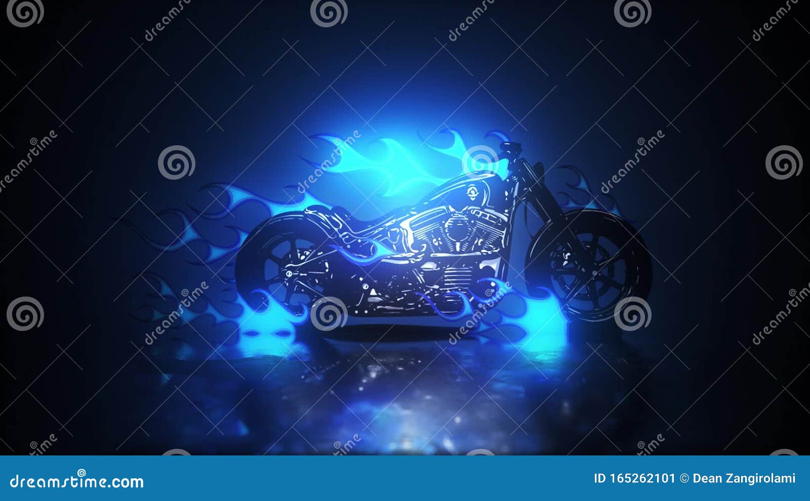 Dramatic Burning Motorcycle Engulfed in Fierce Fiery Flames and Fire ...