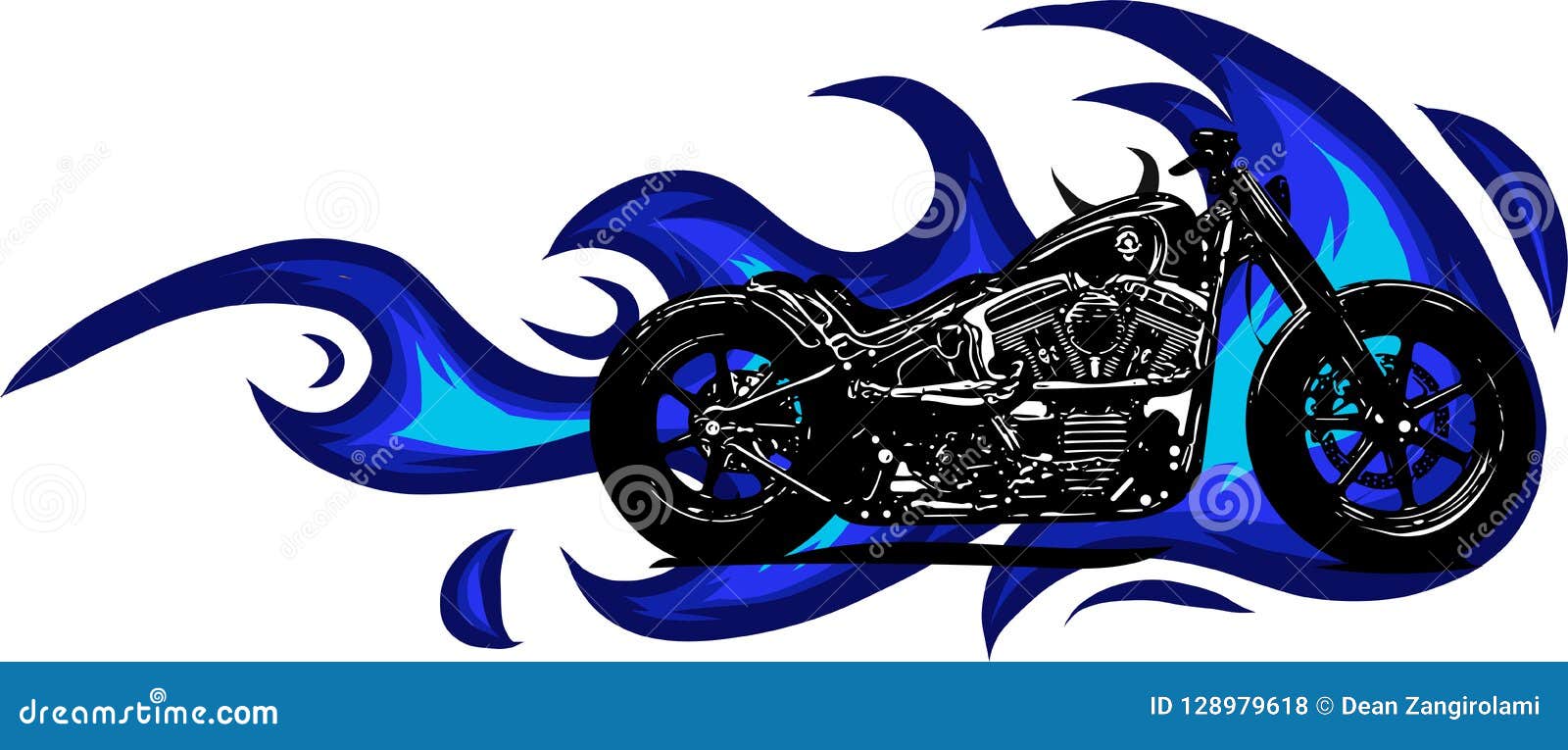 Dramatic Burning Motorcycle Engulfed in Fierce Fiery Orange Flames and ...