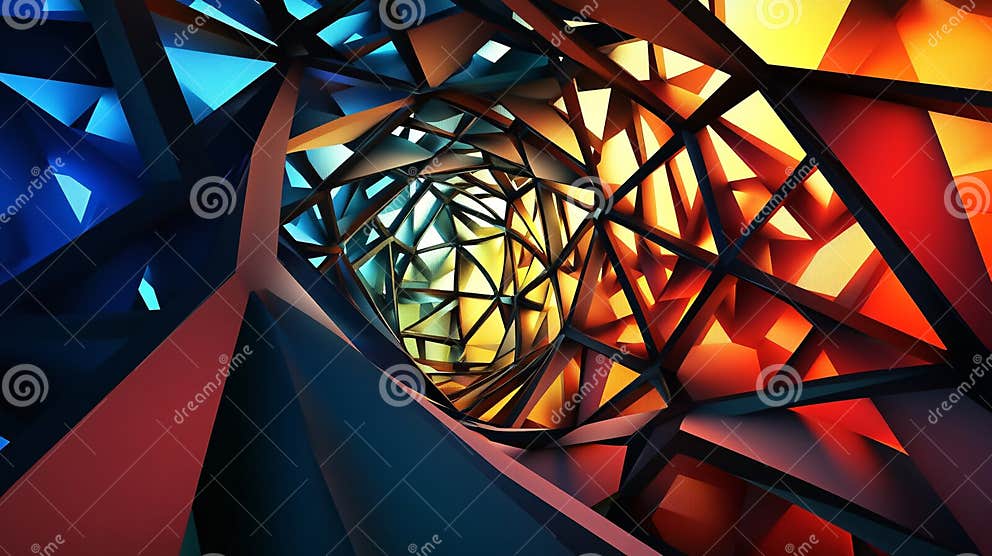 Dramatic and Captivating, Geometric 3D Shapes with Complex Lighting and ...