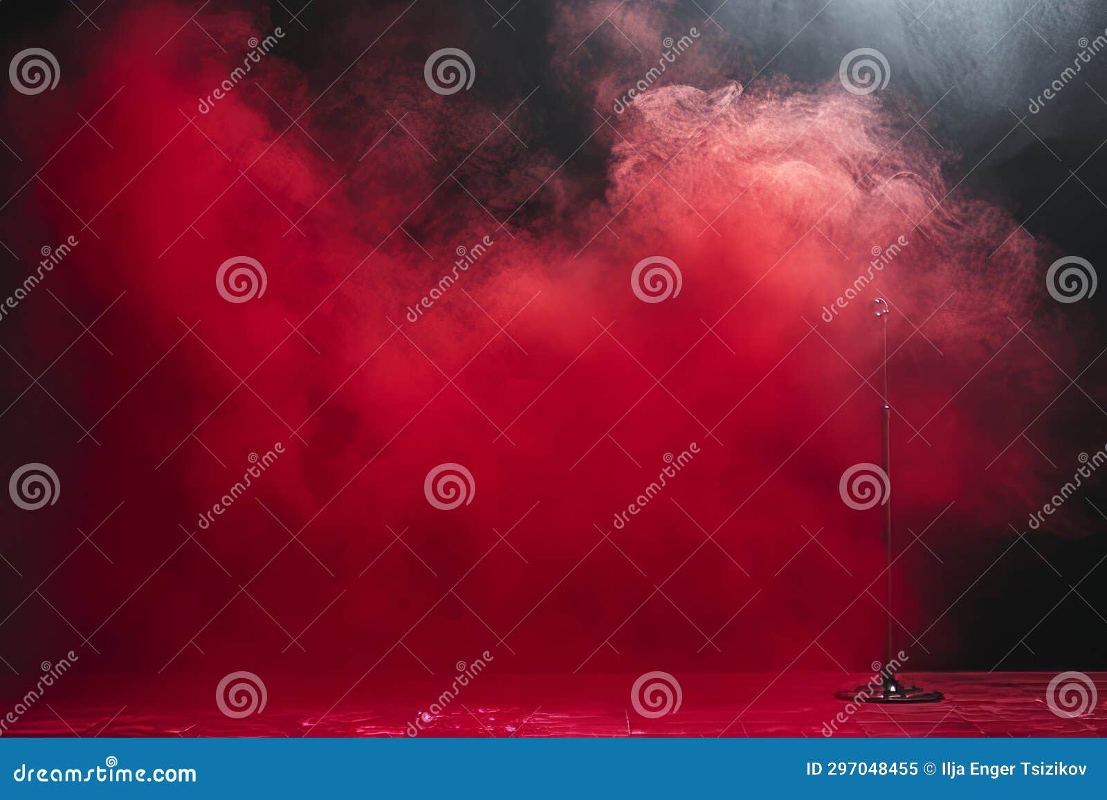 Dramatic and Captivating Stage with a Mesmerizing Red Spotlight ...