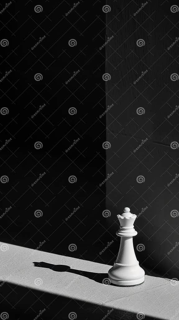 Dramatic Chess Piece in Shadows Stock Illustration - Illustration of ...
