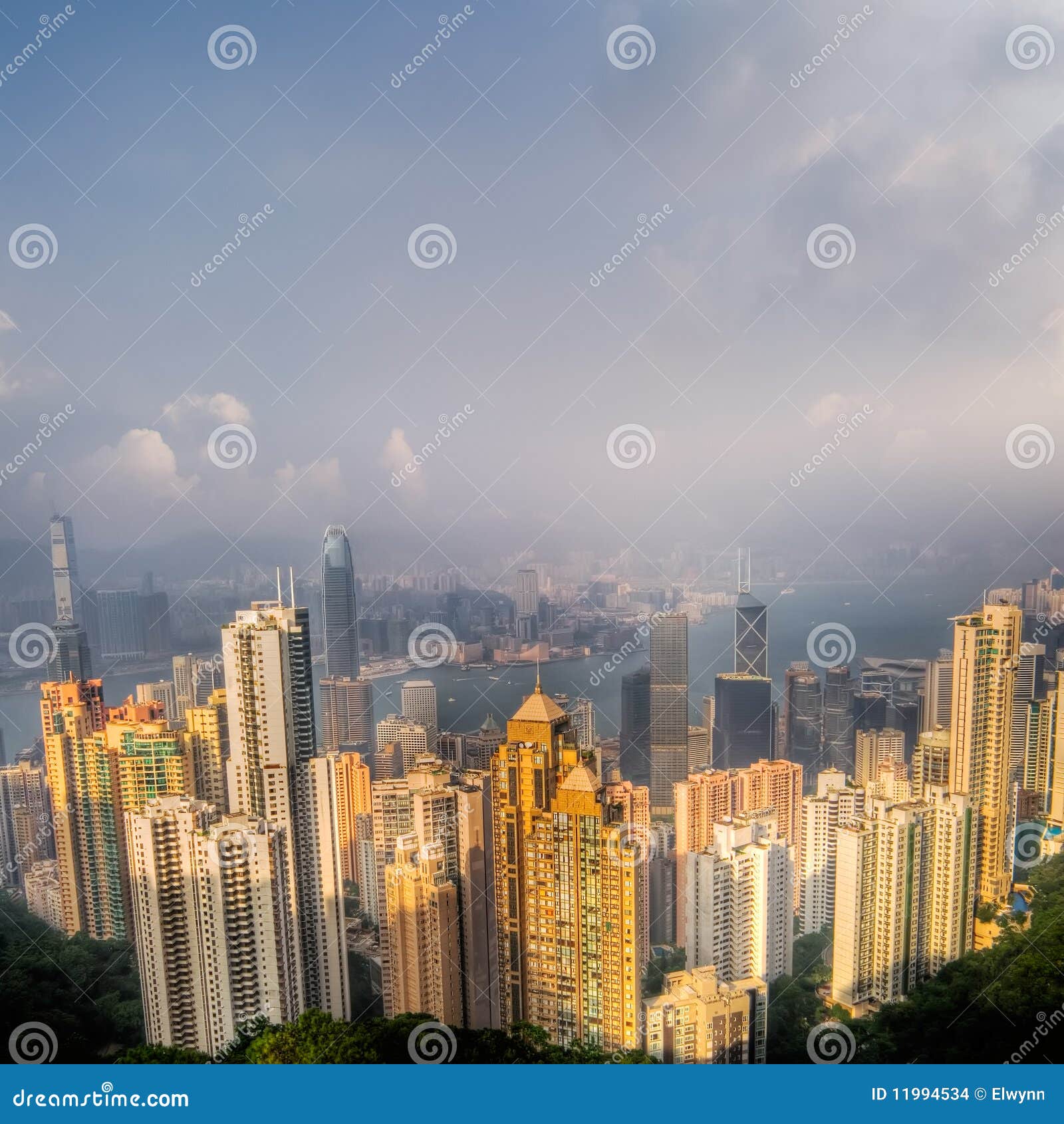 Dramatic Cityscape with Skyscraper and Blue Sky Stock Photo - Image of ...