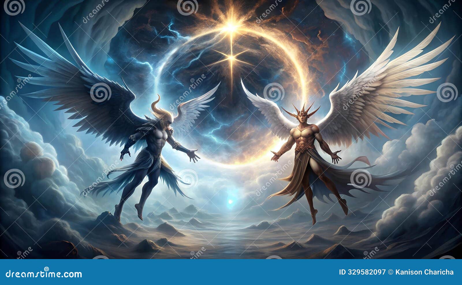 A Dramatic Clash between the Forces of Heaven and Hell Generative AI ...