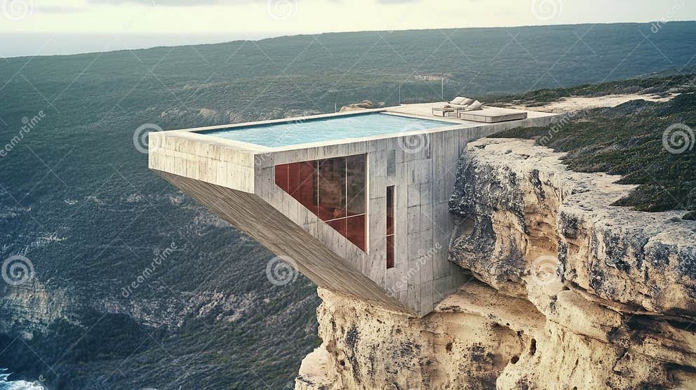 Dramatic Cliffside Structure: a Modern, Cantilevered Building with a ...