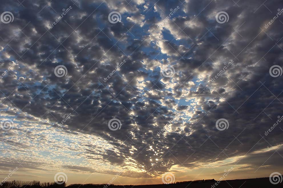 Dramatic Cloud Formation Near Sunset at Flowing Springs Saskatchewan Stock Image - Image of ...