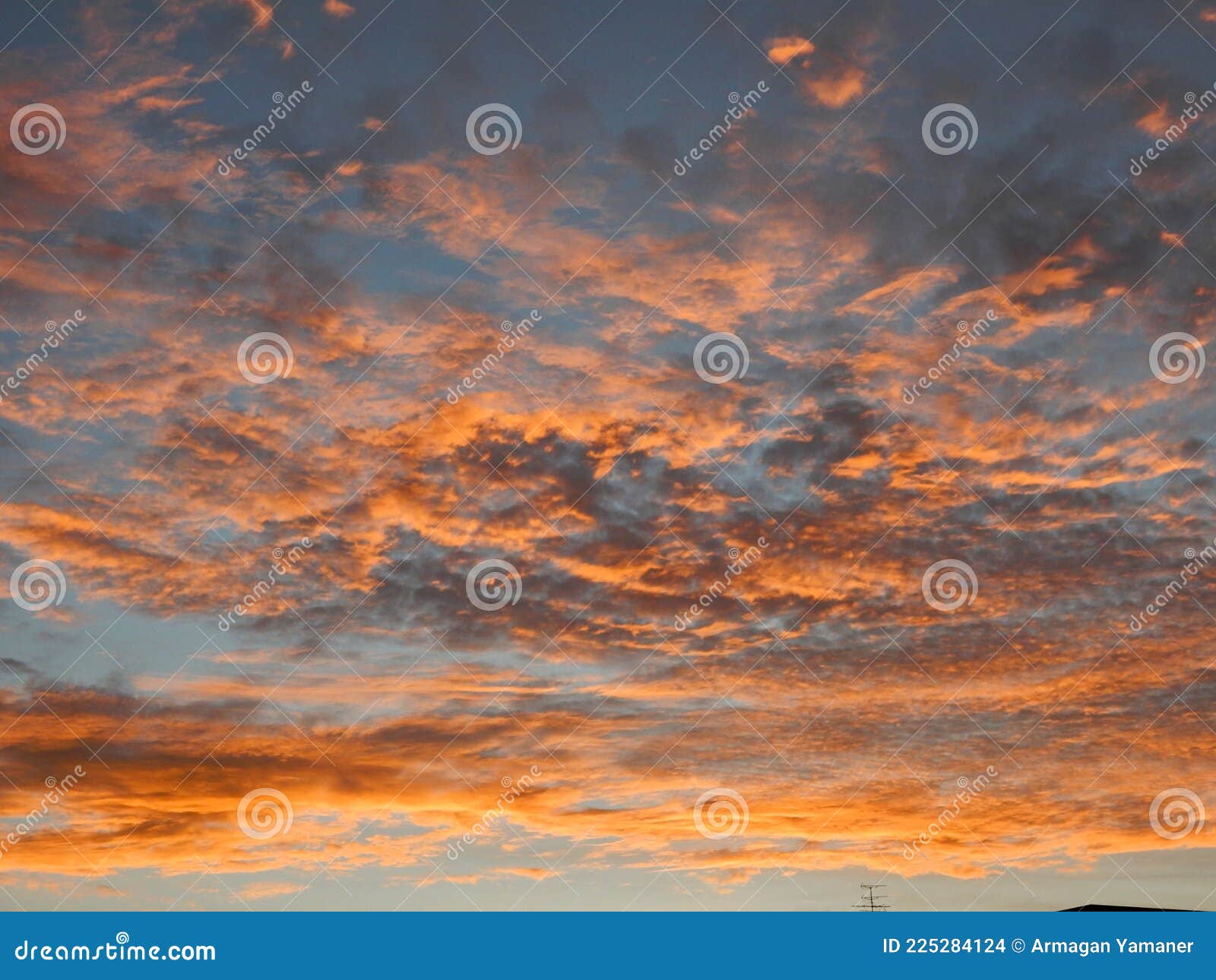 Dramatic Cloud Formation in Sky at Dawn Break Stock Photo - Image of ...