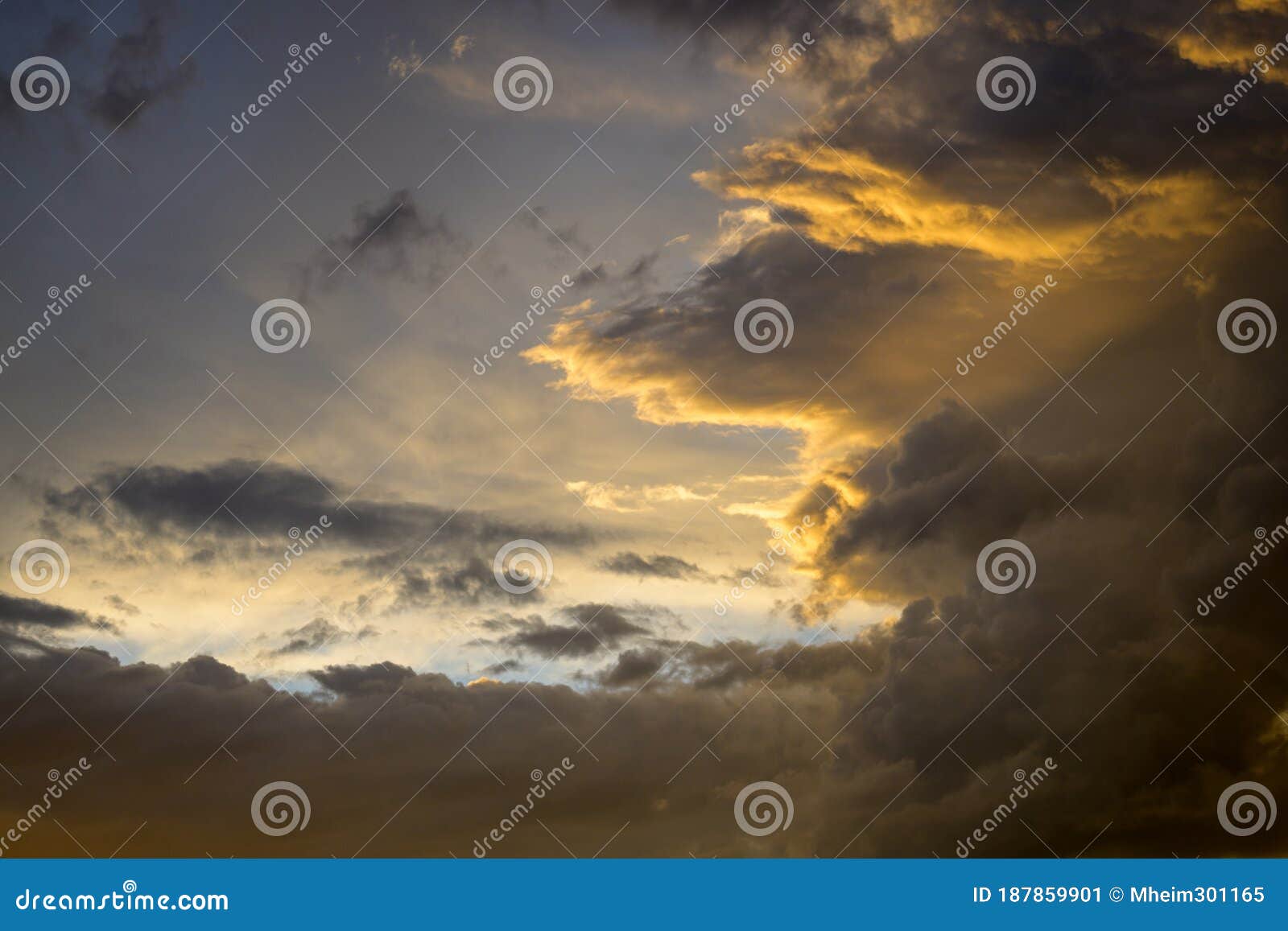 Dramatic Cloud Formations at Sunset Stock Image - Image of cloudscape ...
