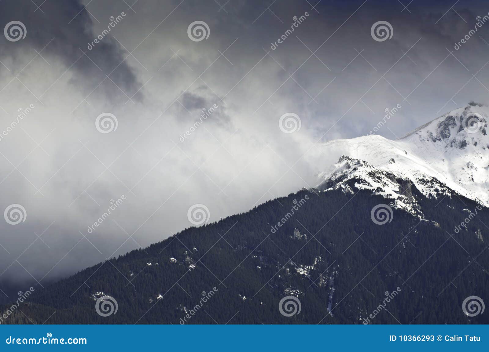 Dramatic Cloud Landscape in the Mountains Stock Image - Image of clouds ...