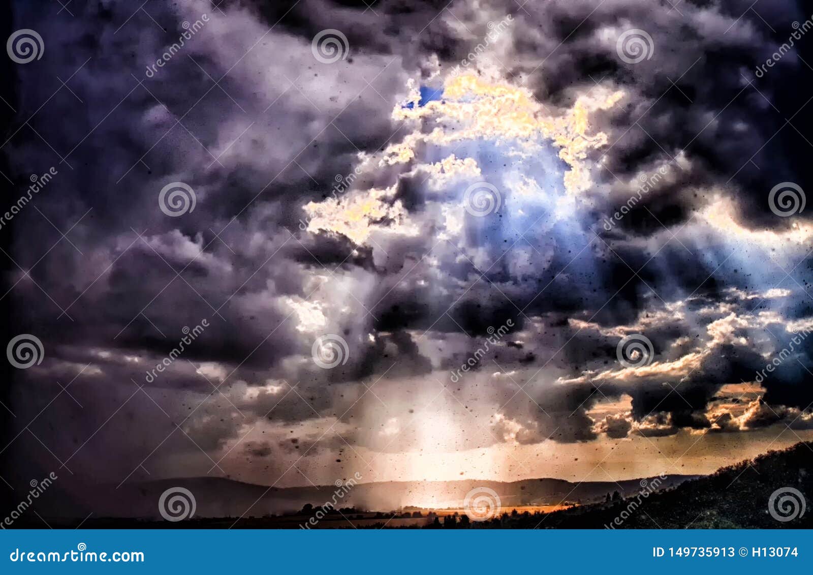 Dramatic Cloud during a Storm Stock Image - Image of landscape ...