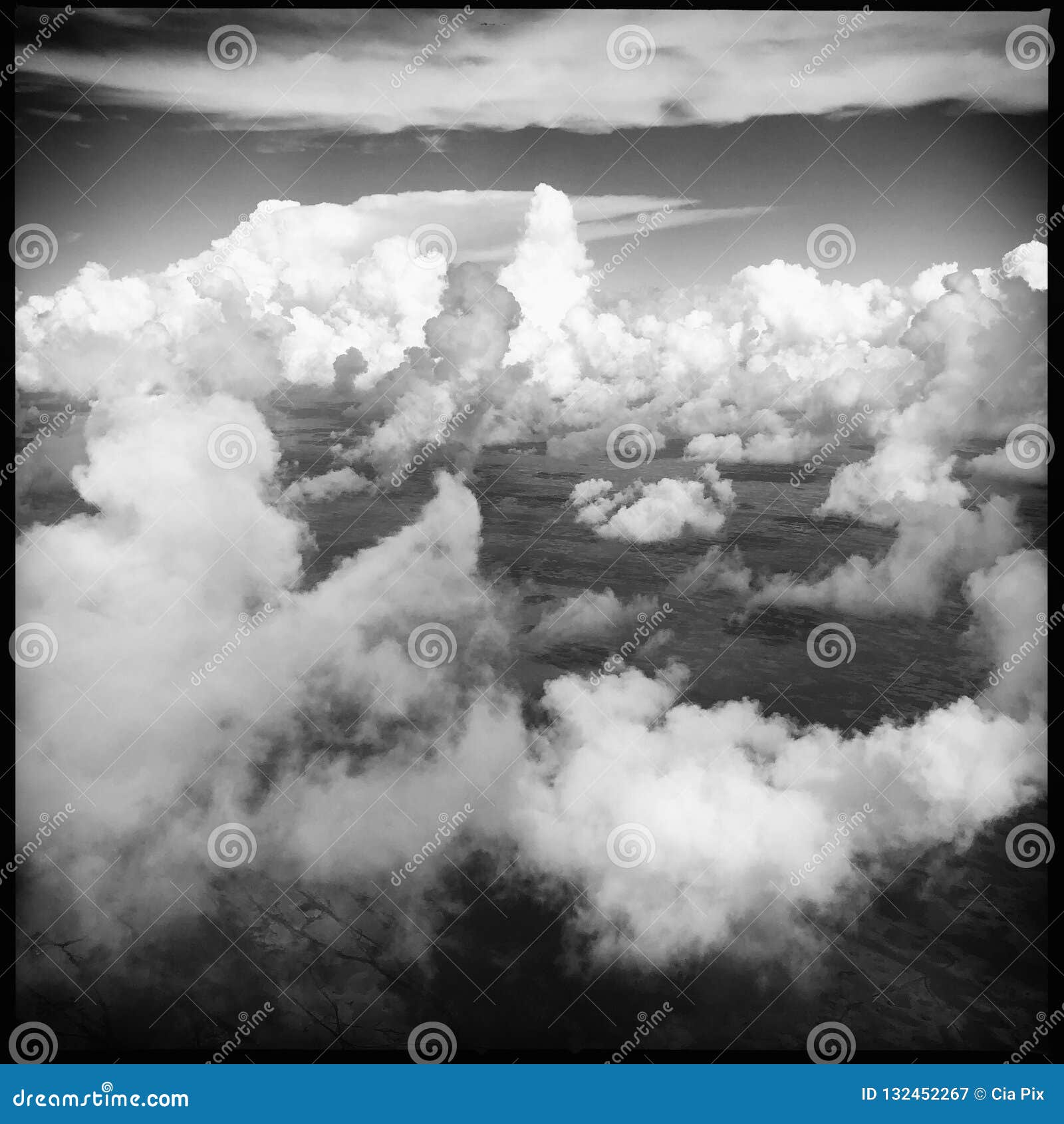 Dramatic clouds stock image. Image of altitude, skies - 132452267