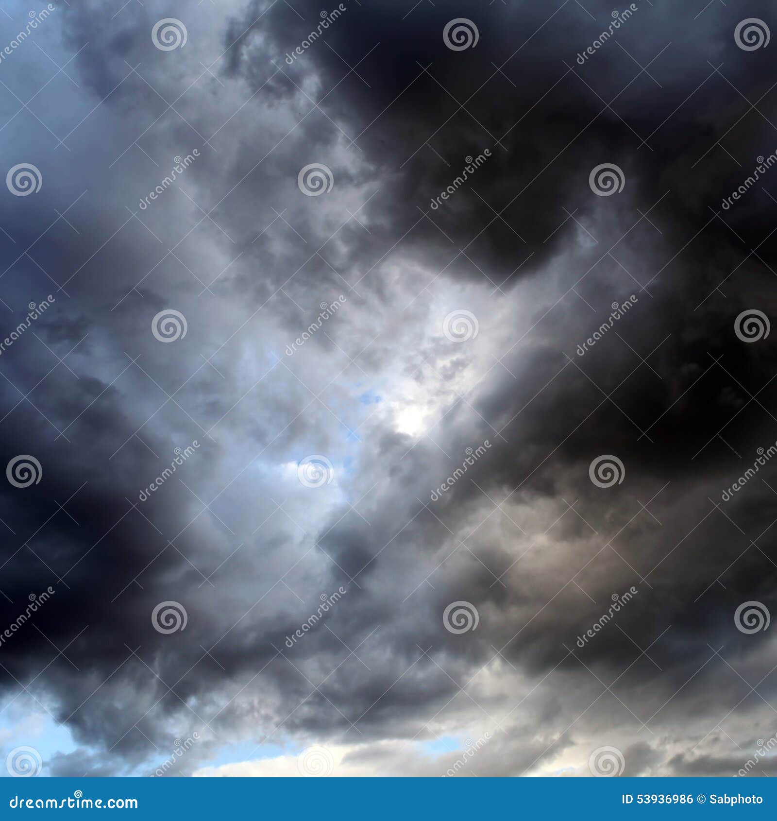 Dramatic Clouds Background stock photo. Image of thunder - 53936986