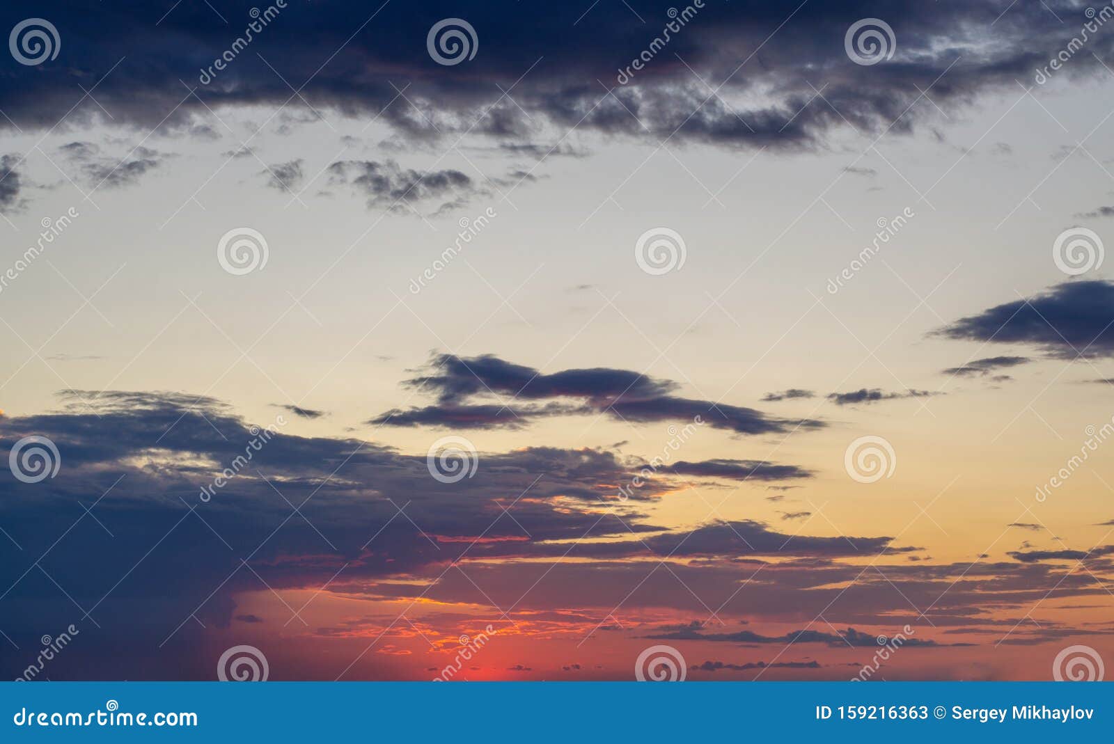 Dramatic Clouds with Dark Shadows at Sunset Stock Image - Image of ...