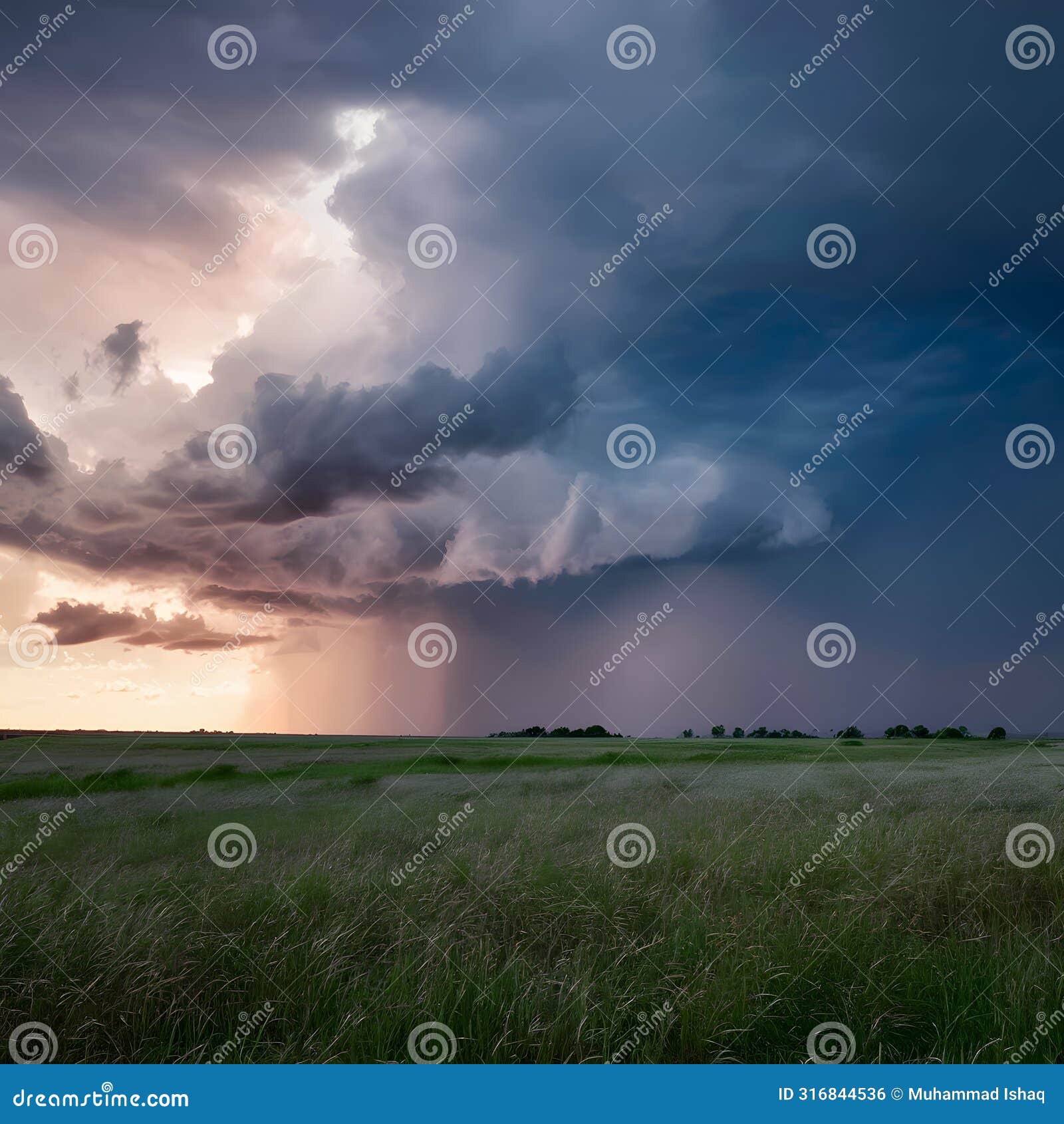 Dramatic Clouds Fill Sky Before Impending Storm Stock Photo ...