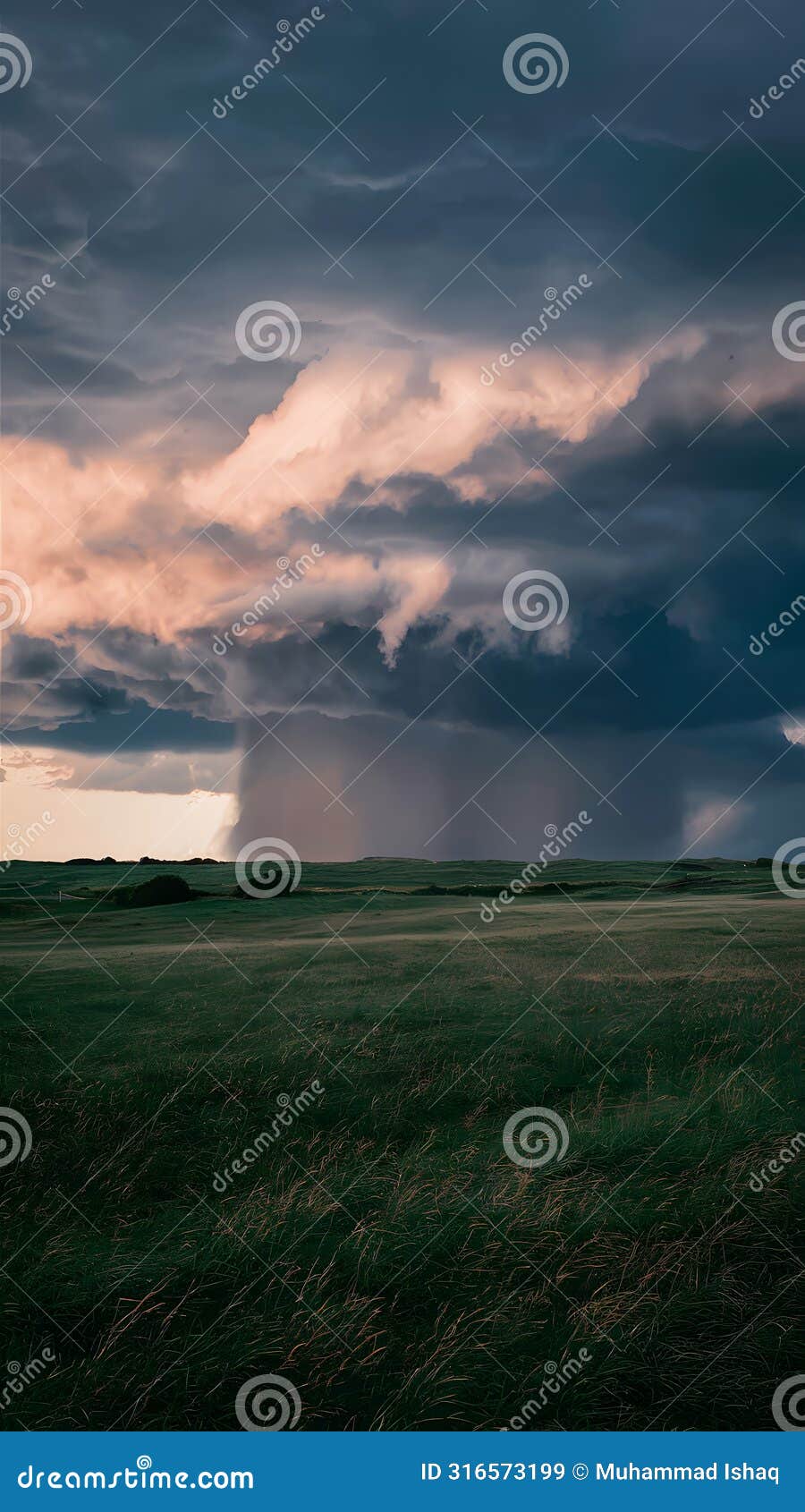 Impending Storm With Dark, Heavy Clouds And Moody Atmosphere, Faint ...