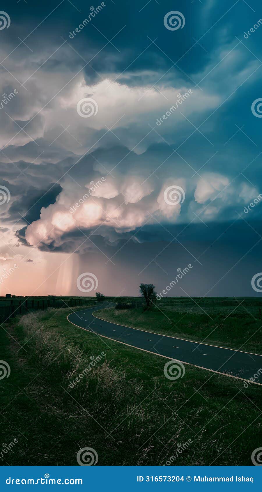 Impending Storm With Dark, Heavy Clouds And Moody Atmosphere, Faint ...