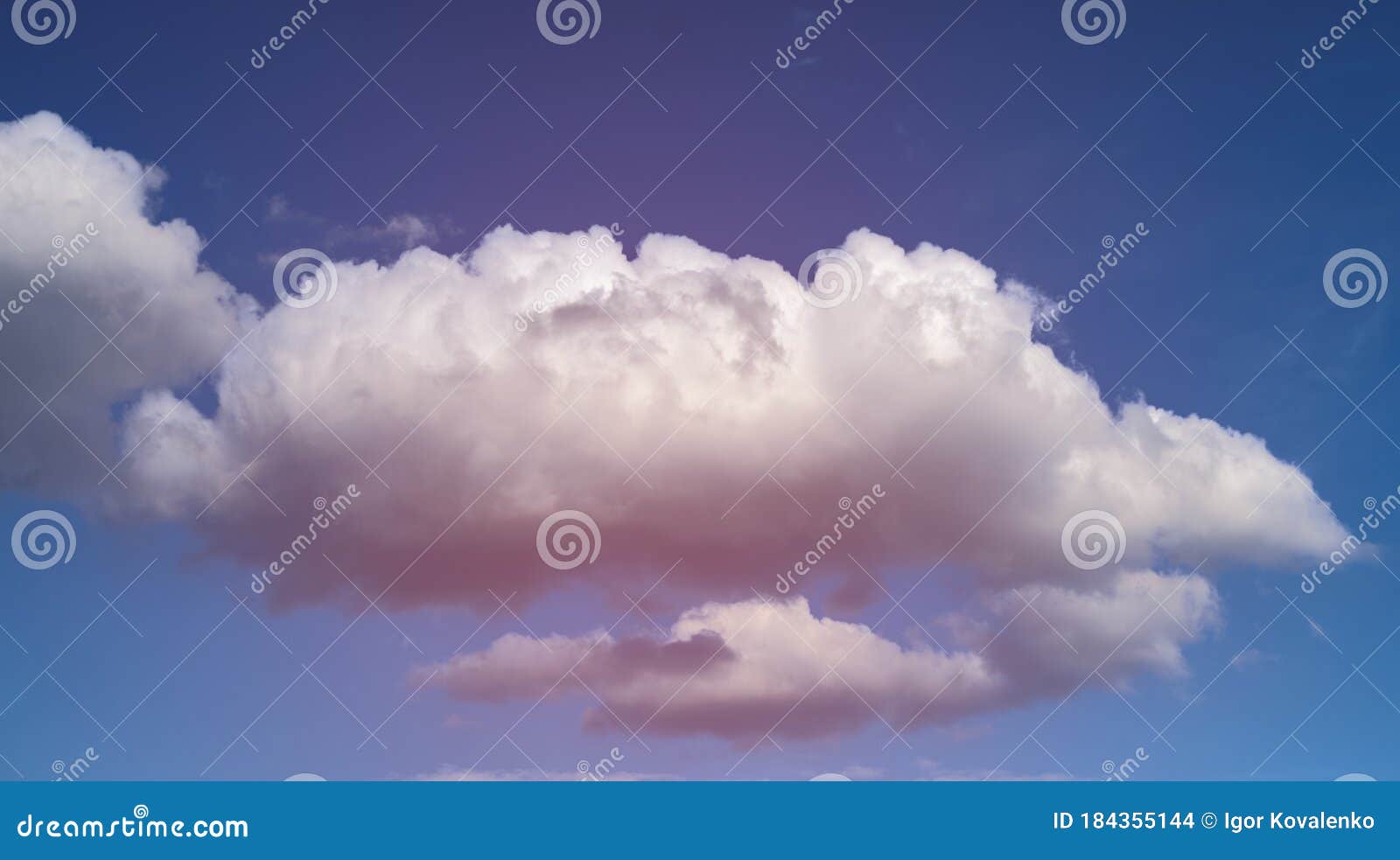 Dramatic Clouds Float Across the Blue Sky, Stormy Stock Photo - Image ...