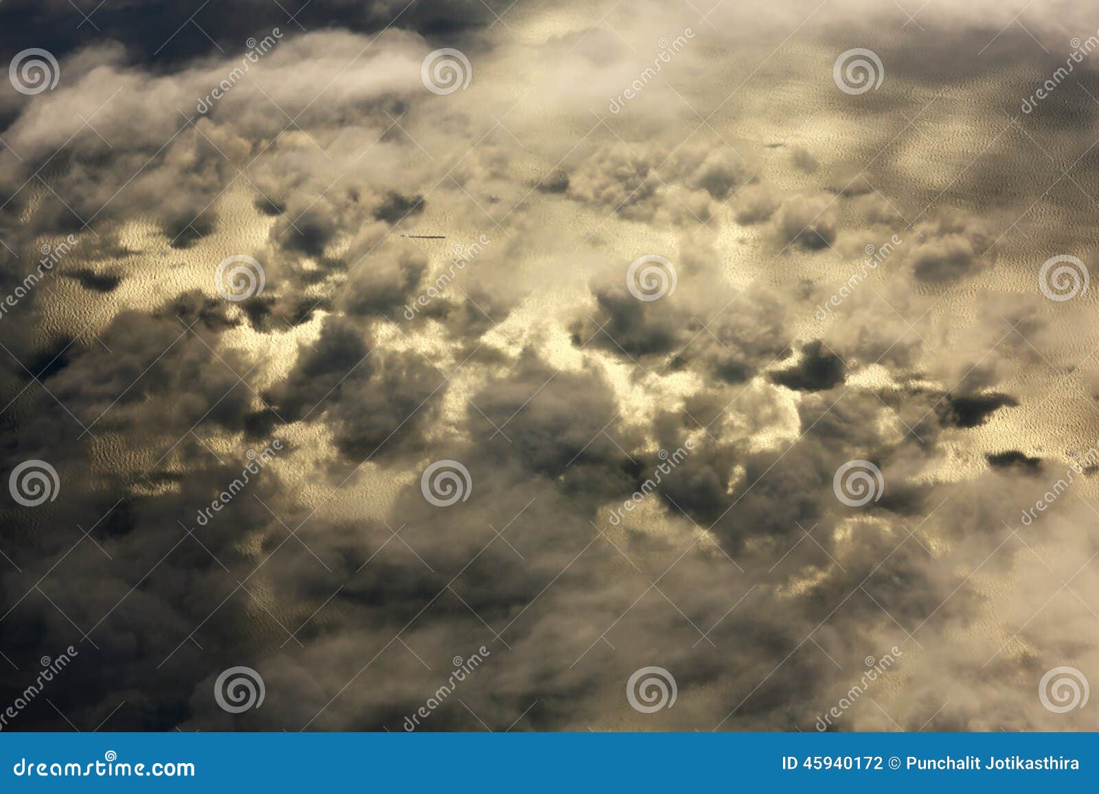 Dramatic Clouds Floating Over the Ocean in the Morning Stock Photo ...