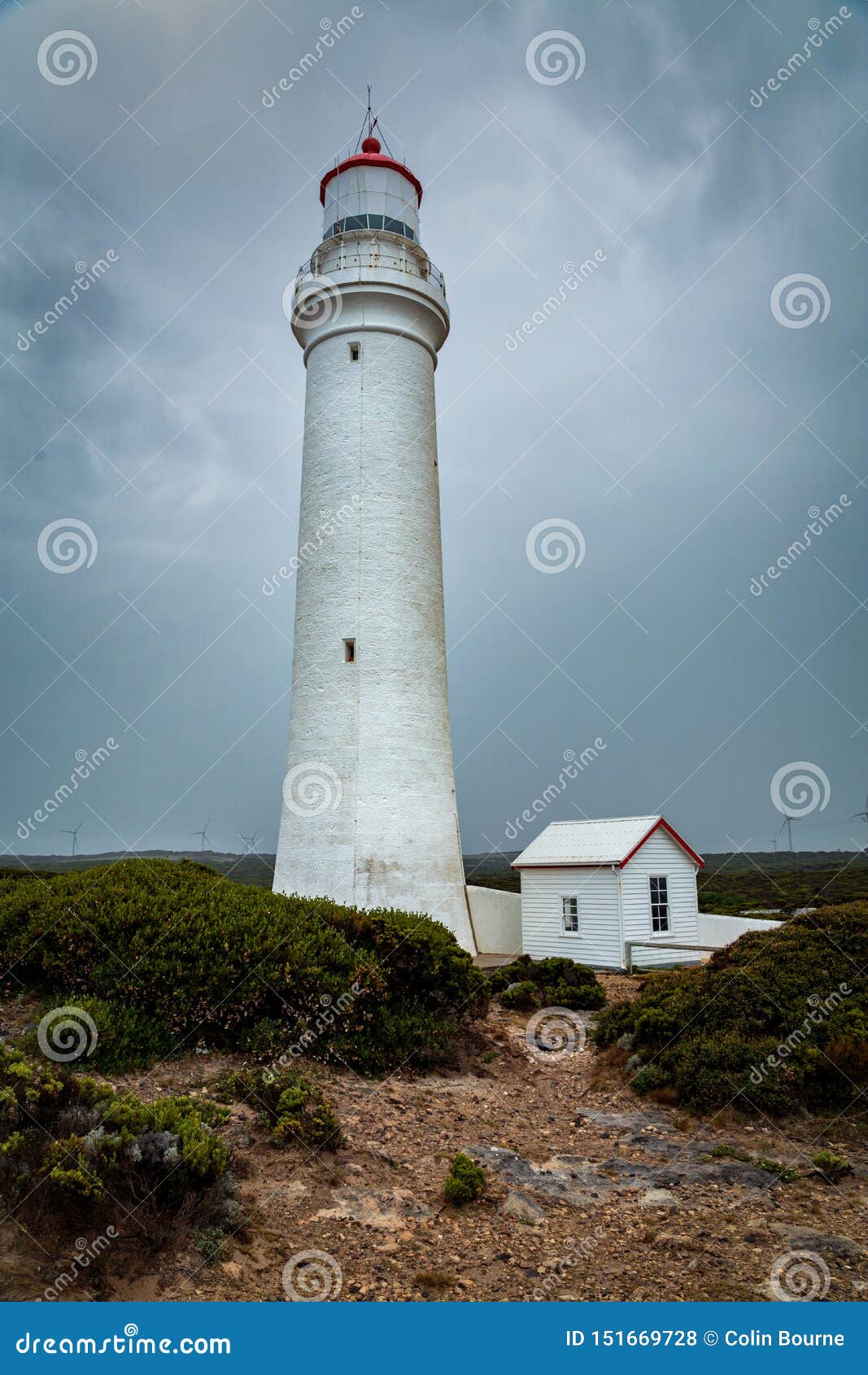 Cape Nelson Lighthouse with Approaching Storm in Early Morning, Great ...