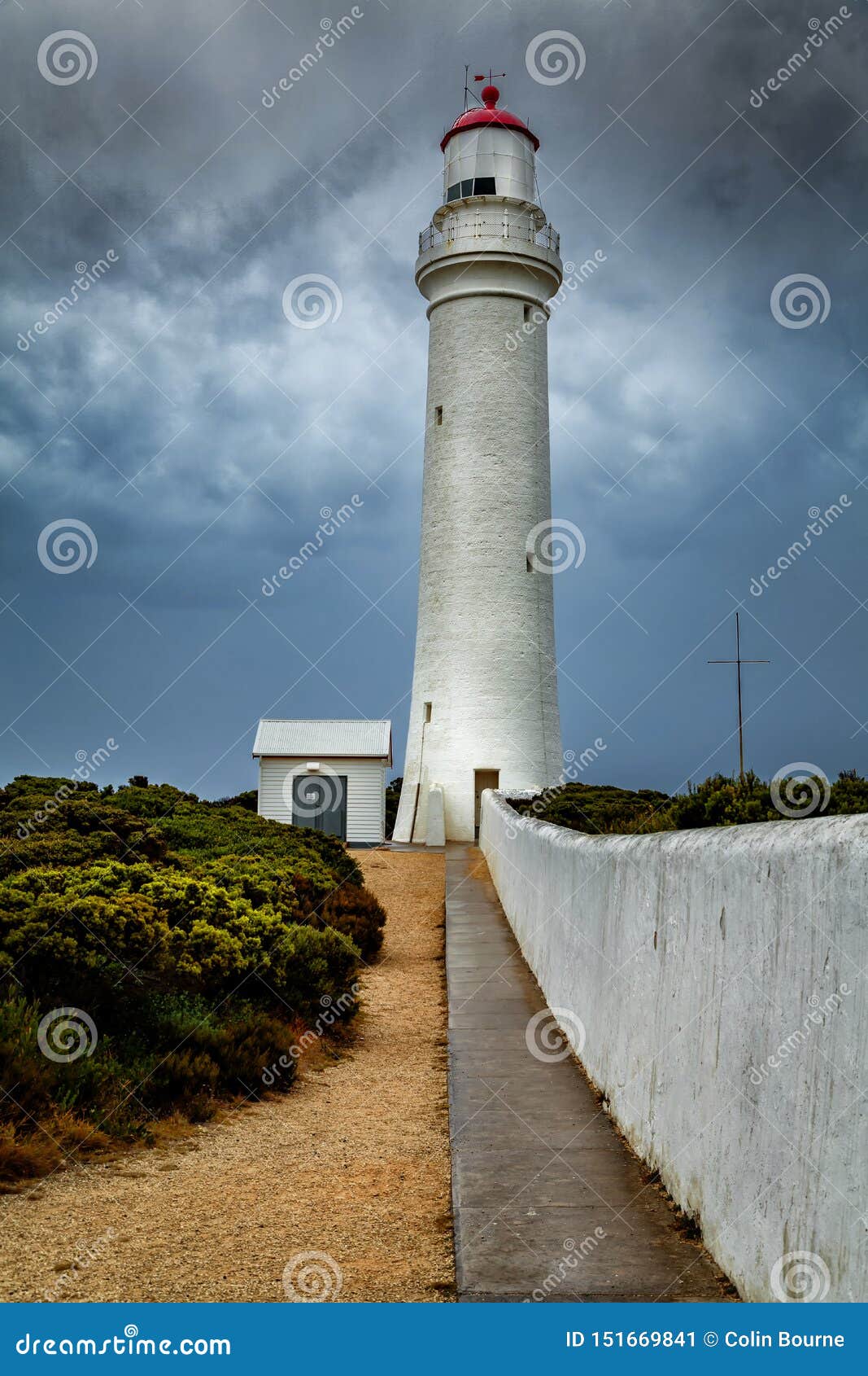 Cape Nelson Lighthouse with Approaching Storm in Early Morning, Great ...