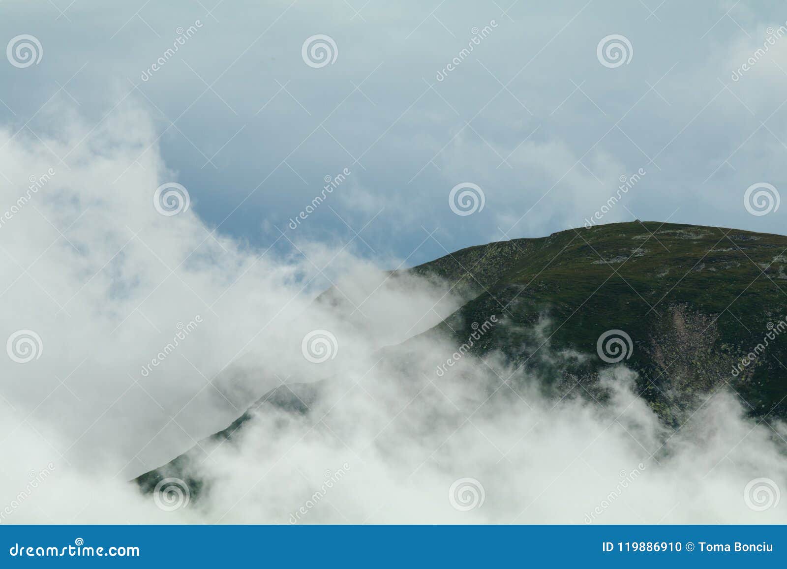 Dramatic Clouds in the Mountains. Cold Stormy and Cloudy Day Stock ...