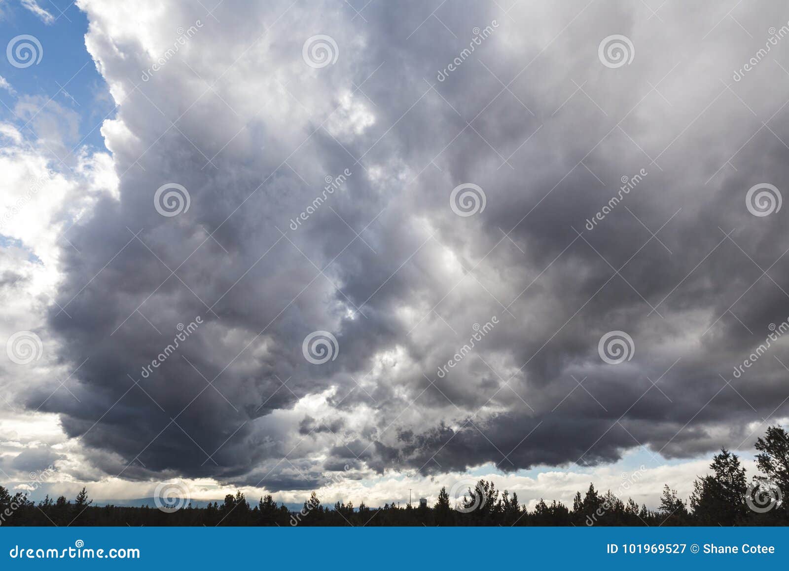 Dramatic Clouds Over Desert Landscape Stock Image - Image of weather ...