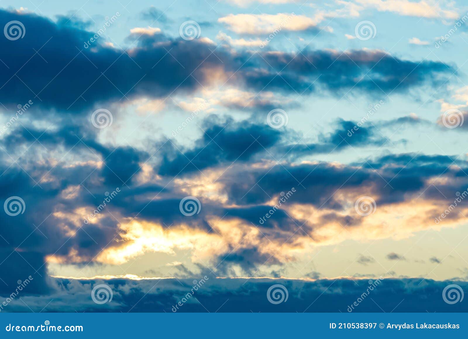 Dramatic Clouds at Sunset. Clouds Sunset at Evening Winter Stock Image ...