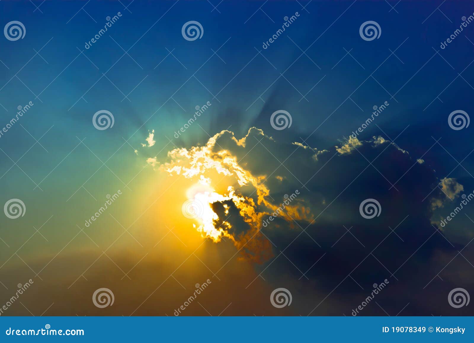 Dramatic Cloudscape in Blue Sky Stock Image - Image of majestic ...