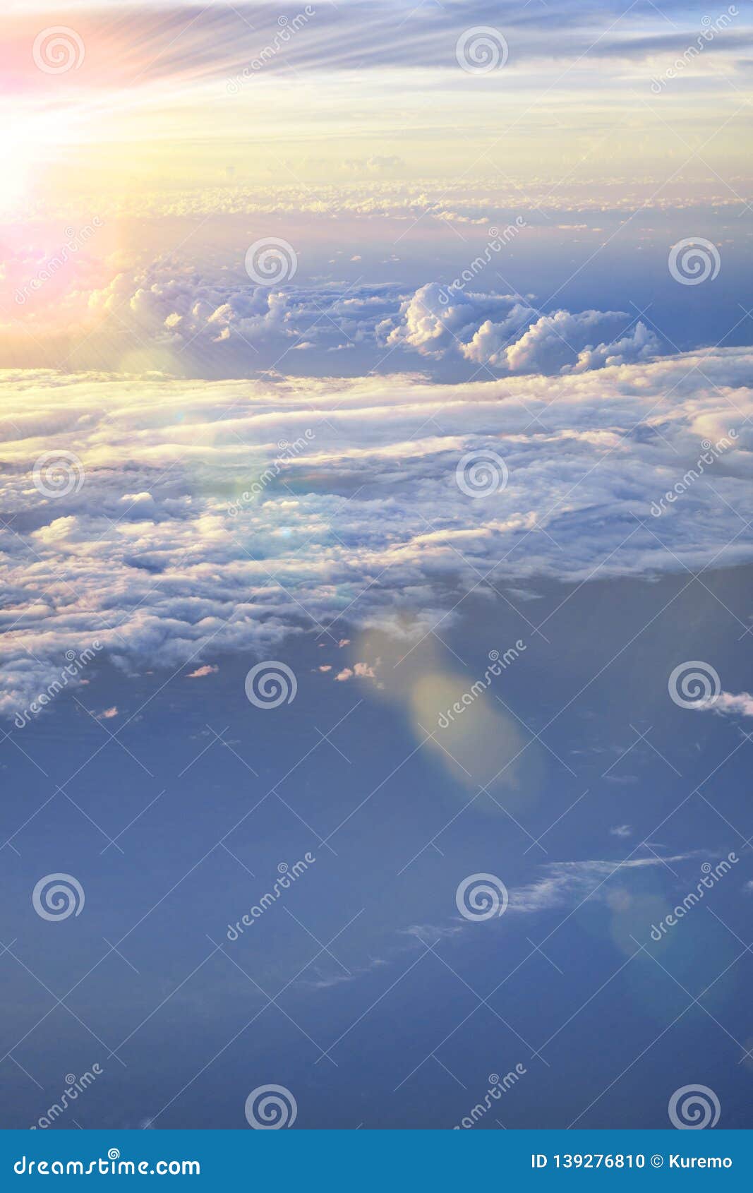 Dramatic Cloudscape with Dramatic Clouds Reflecting the Rays of Sunset ...