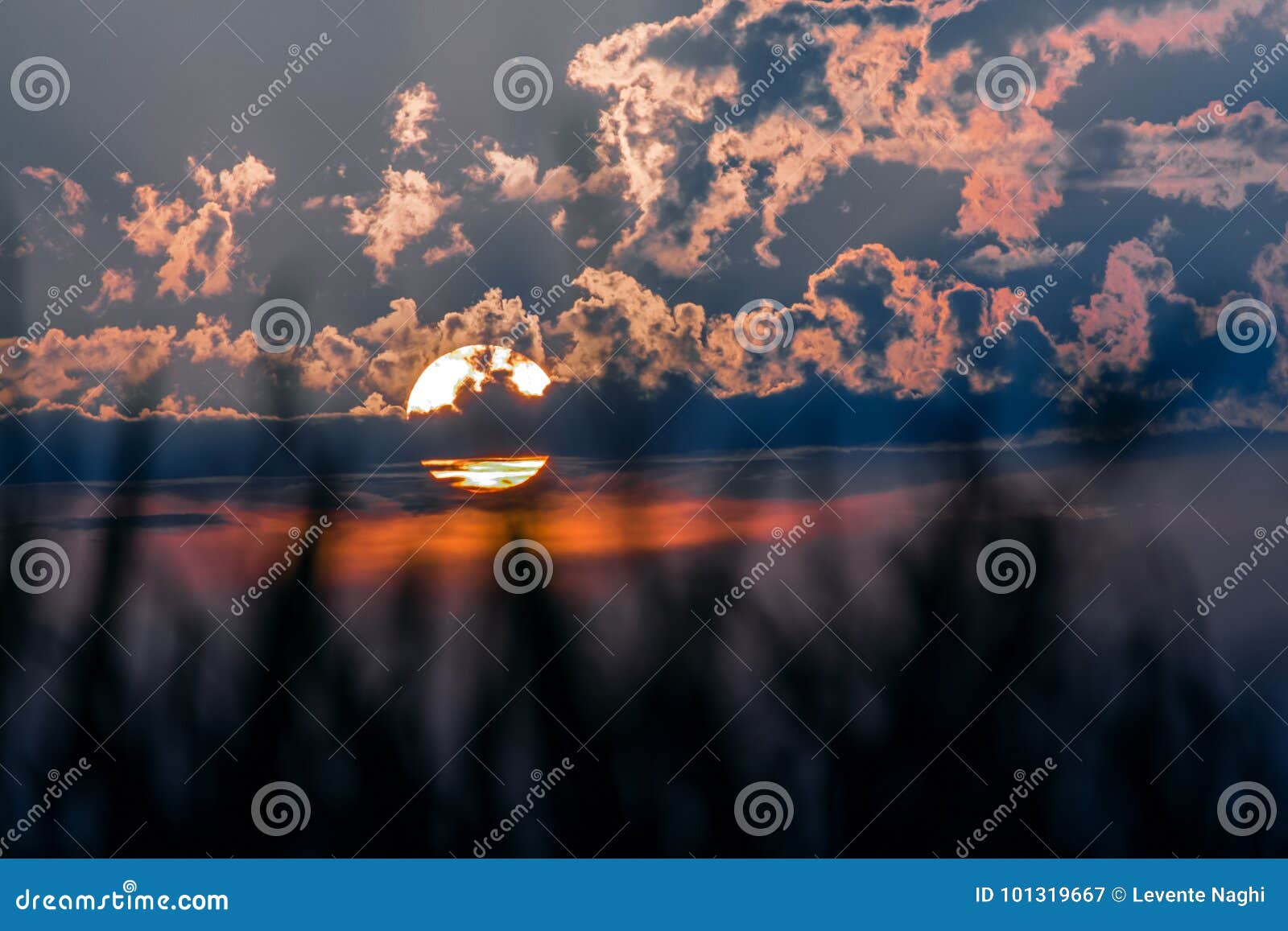 Dramatic sunset stock image. Image of yellow, abstract - 101319667