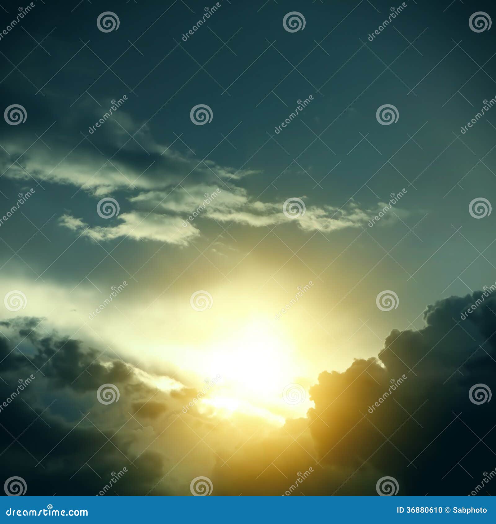 Dramatic Cloudscape and Sunlight Stock Photo - Image of condensation ...