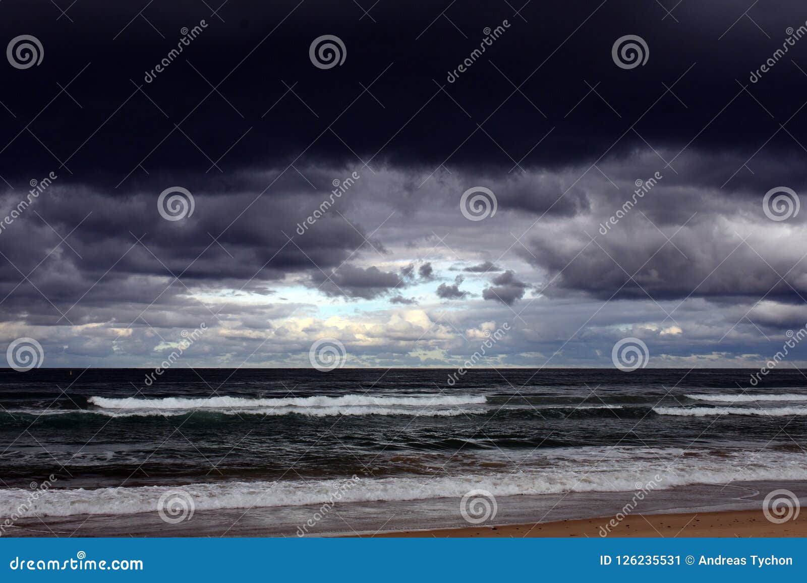 Dramatic Clouds Over Ocean Background Stock Image - Image of coast ...