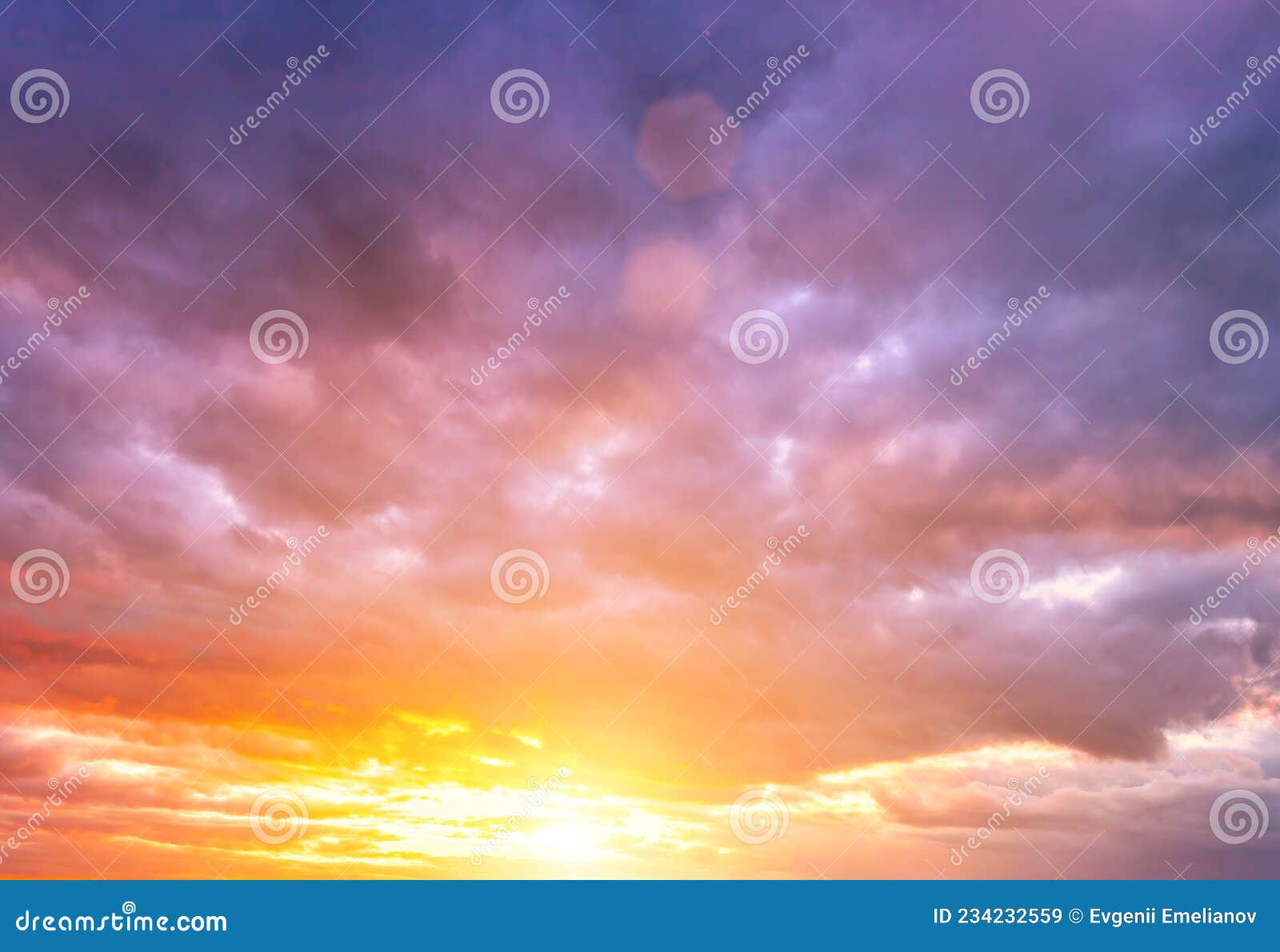 Dramatic Cloudy Sky at Sunset or Sunrise Stock Image - Image of ...