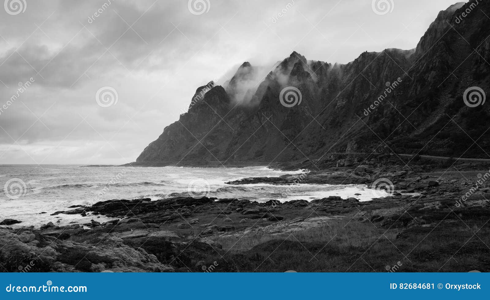 Dramatic Coast on Andoya in Norway Stock Image - Image of background ...